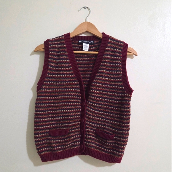 blast point | Jackets & Coats | Blast Point Vintage Knit Sweater Vest ...